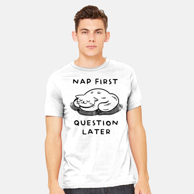 Nap First Question Later-Mens-Heavyweight-Tee-FunkVampire by TeeFury