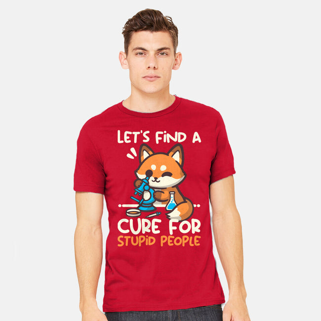 Fox Cure For Stupid People-Mens-Heavyweight-Tee-NemiMakei...