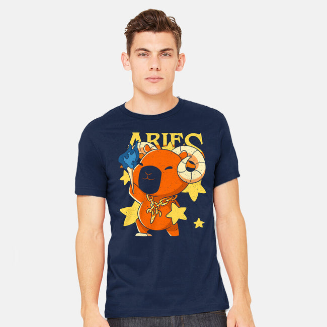 Capybara Aries-Mens-Heavyweight-Tee-mmandy by TeeFury