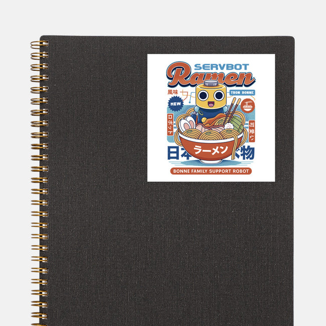 Servbot Ramen Vintage-None-Glossy-Sticker-LAGELANTEE by TeeFury