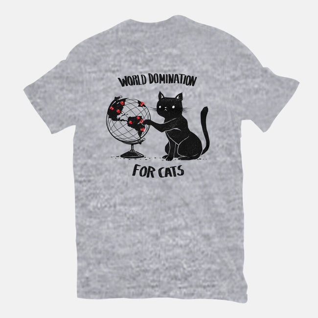 World Domination For Cats Mens Basic Tee Tobefonseca By Teefury